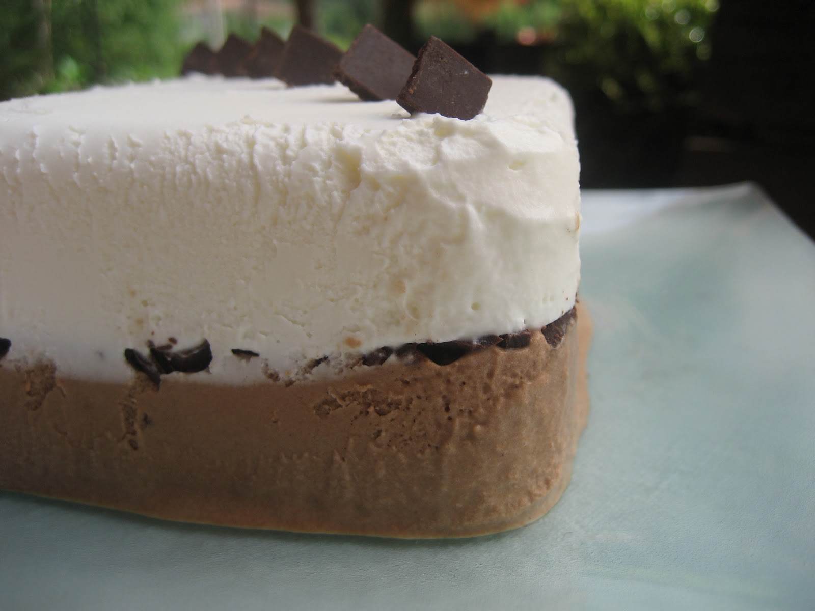 Postres Mar : tarta helada de nata y chocolate