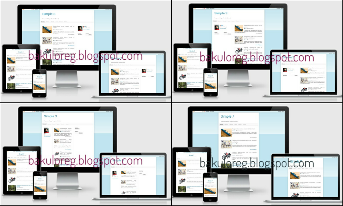 Free Responsive Blogger Template (default) Simple 3 ~ Bakul Oreg