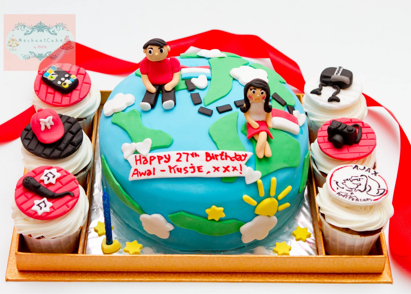MechaniCake: LDR Belanda-Jakarta Cake&Cupcake set for Awal's Bday