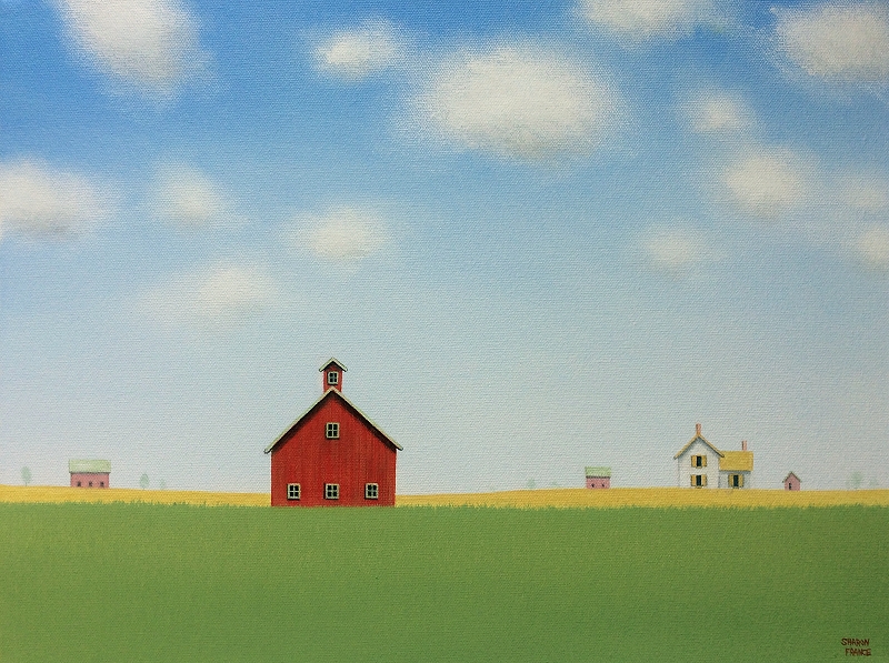 Reflections of a Country Landscape Artist: Red Barn on a Quiet Farm ...