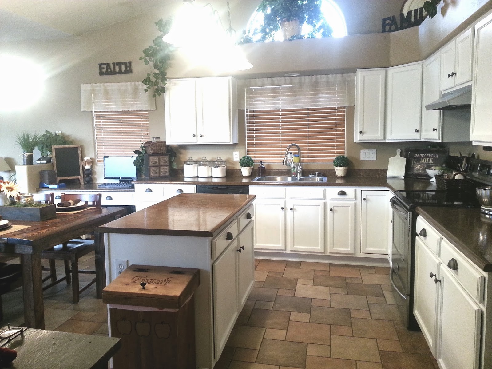 Just Add Some Java: Painted Kitchen Cabinets - Oak to White