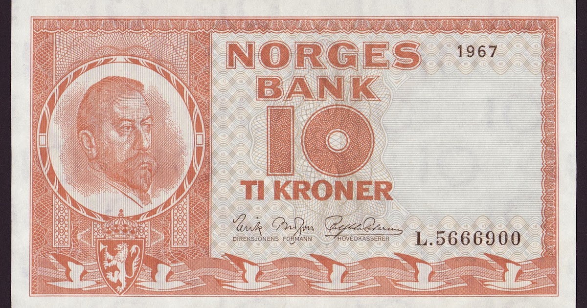Norway 10 Kroner banknote 1967 Christian Michelsen|World Banknotes ...