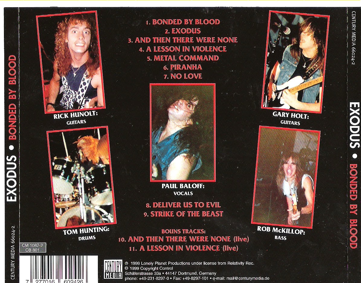 POR AMOR A LA MÚSICA - EXODUS "BONDED BY BLOOD"