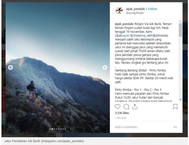 Pesona Jalur Pendakian Aik Berik di Rinjani, Lewati Air Terjun - KevinYus Pesona Jalur Pendakian Aik Berik di Rinjani, Lewati Air Terjun - KevinYus