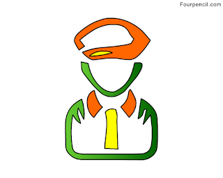 FourPencil: How to draw a Pilot for kids - step by step