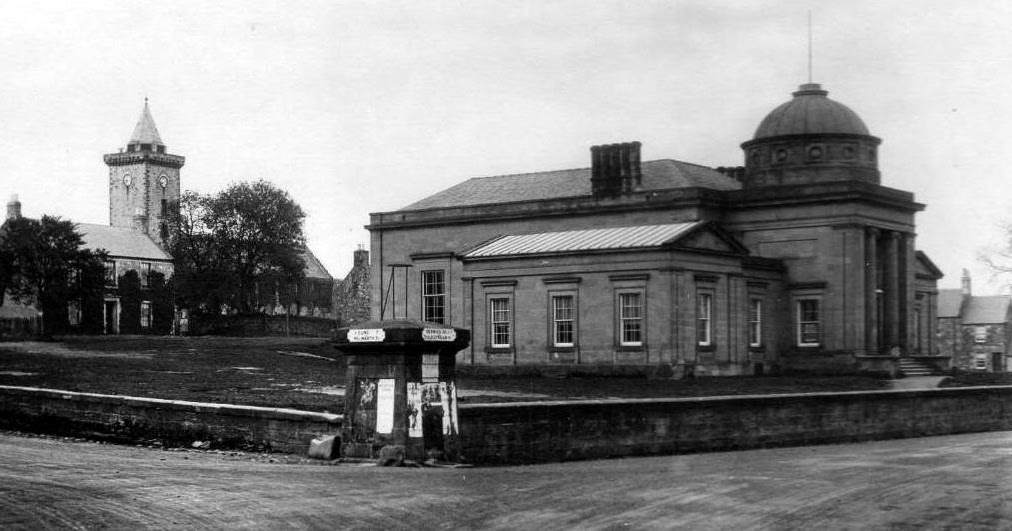 Tour Scotland: Old Photograph Town Hall Greenlaw Scotland