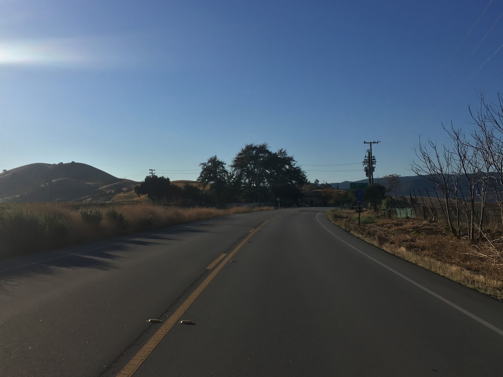 Signed County Route J1 and former California State Route 180 on Panoche ...