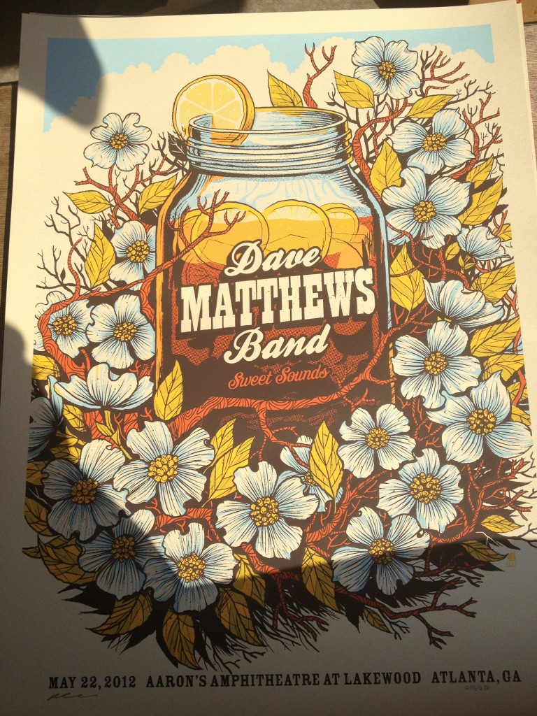 INSIDE THE ROCK POSTER FRAME BLOG: Tonight's Dave Matthews Band Poster ...
