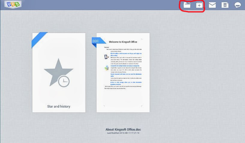 Android Preview: Save document to cloud storage by kingsoft office