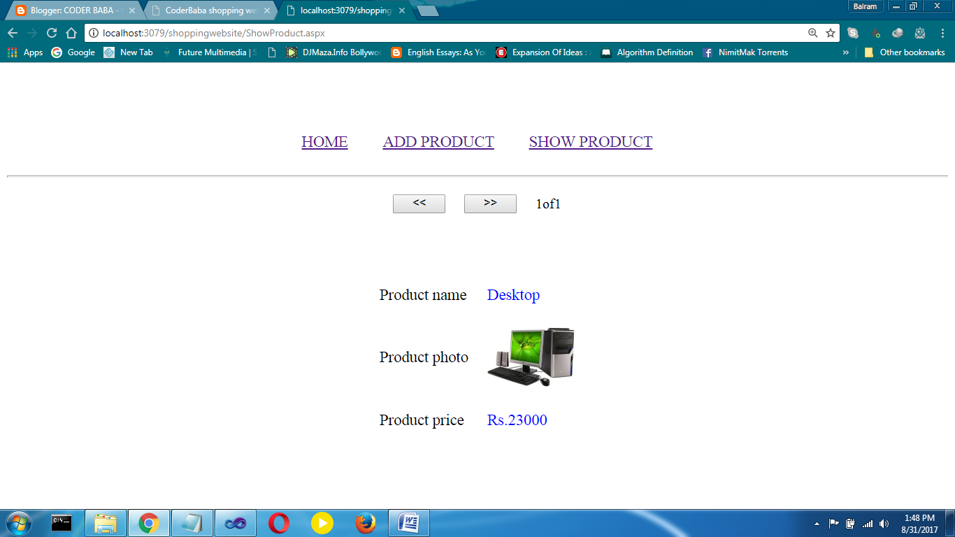 Shopping Website Project In Aspnet With Source Coder Baba