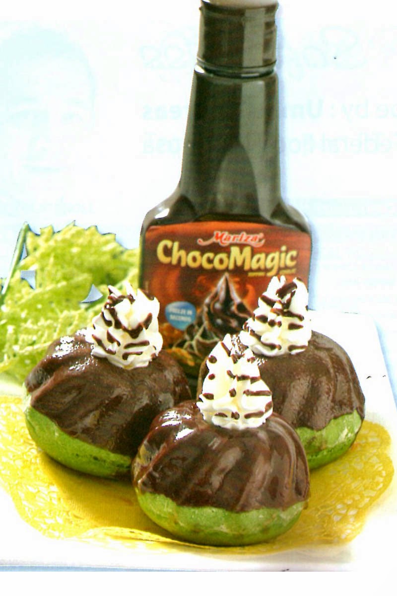 Resep Greentea Donat Topping Choco Magic