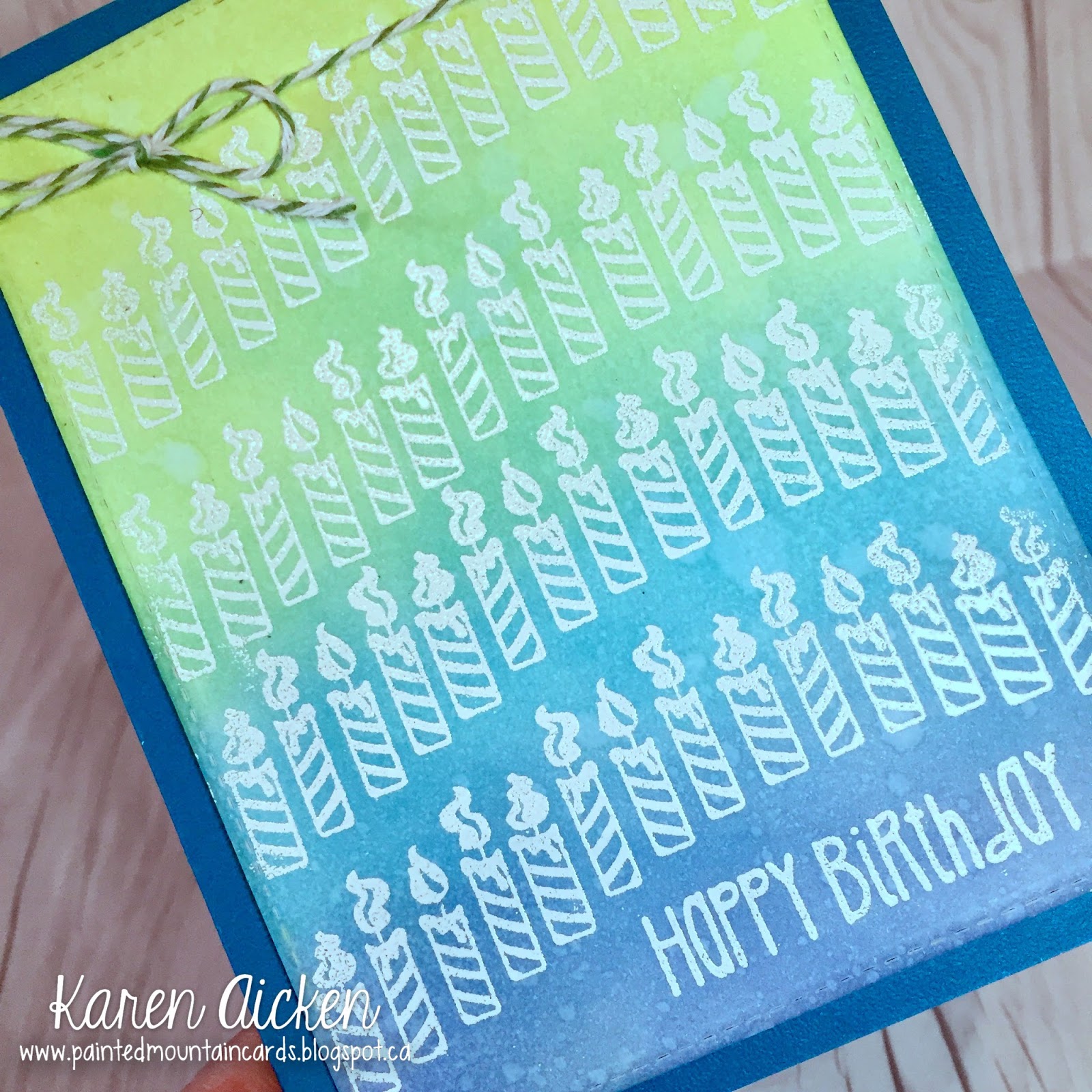 Painted Mountain Cards: Pair of Birthday Candle Cards
