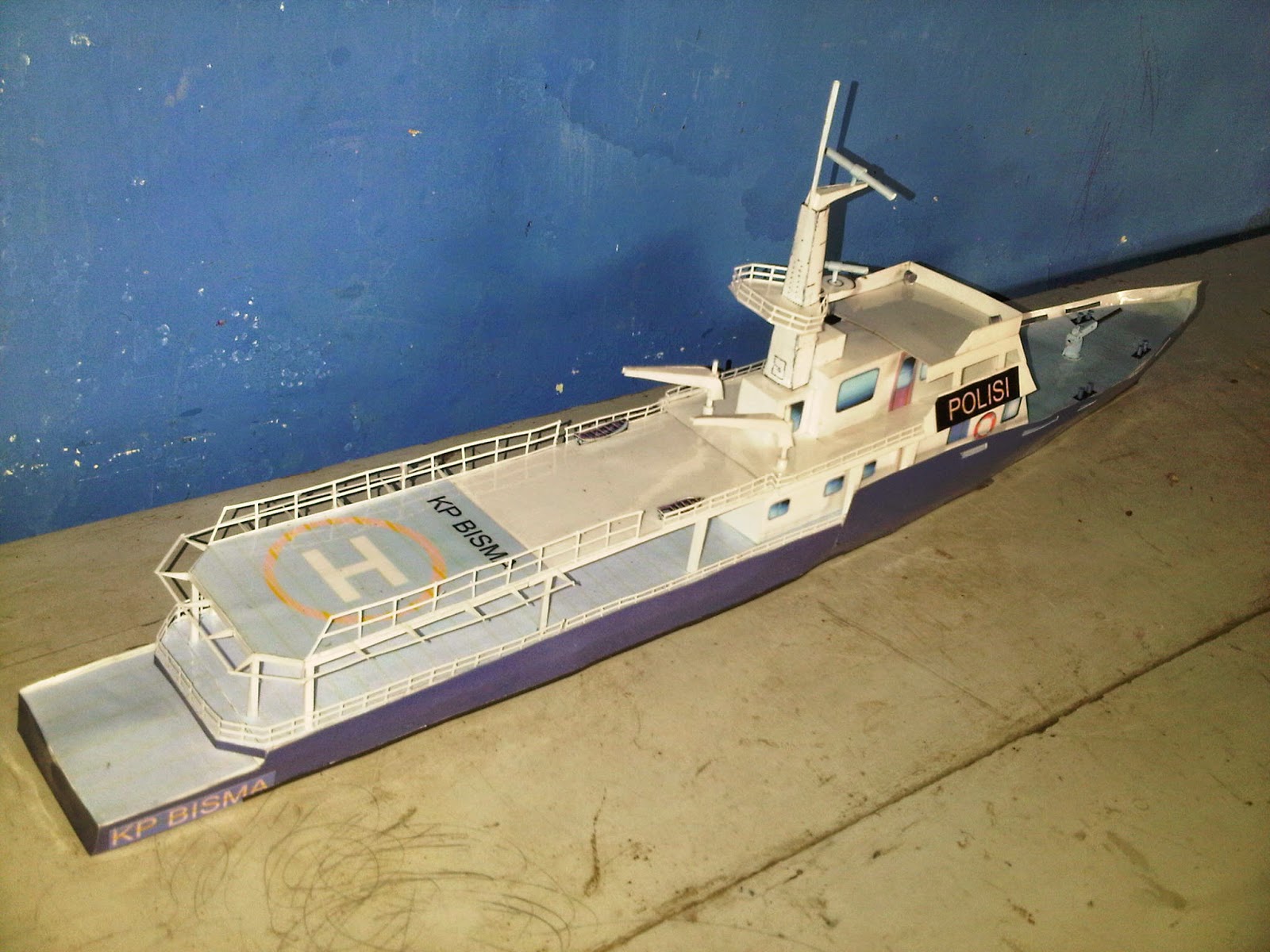 Papermodel Kapal Perang & Lain2: Papercraft Kapal Patroli Bisma 8001