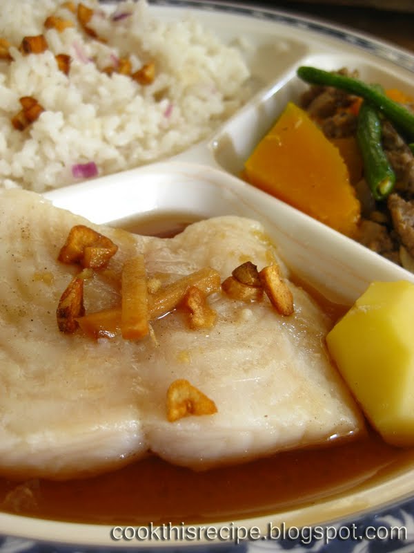 Cook this Recipe: Set Meal: Steamed Dory in Ginger Sauce with Ginisang ...