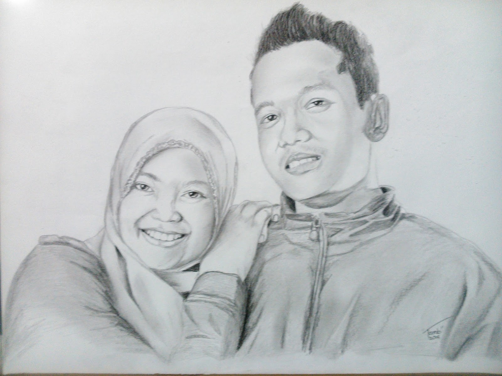 JASA LUKIS WAJAH: CONTOH HASIL SKETSA HITAM PUTIH