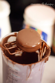 Chocolate Therapy: Chocolate Covered Fluffernutter Oreos