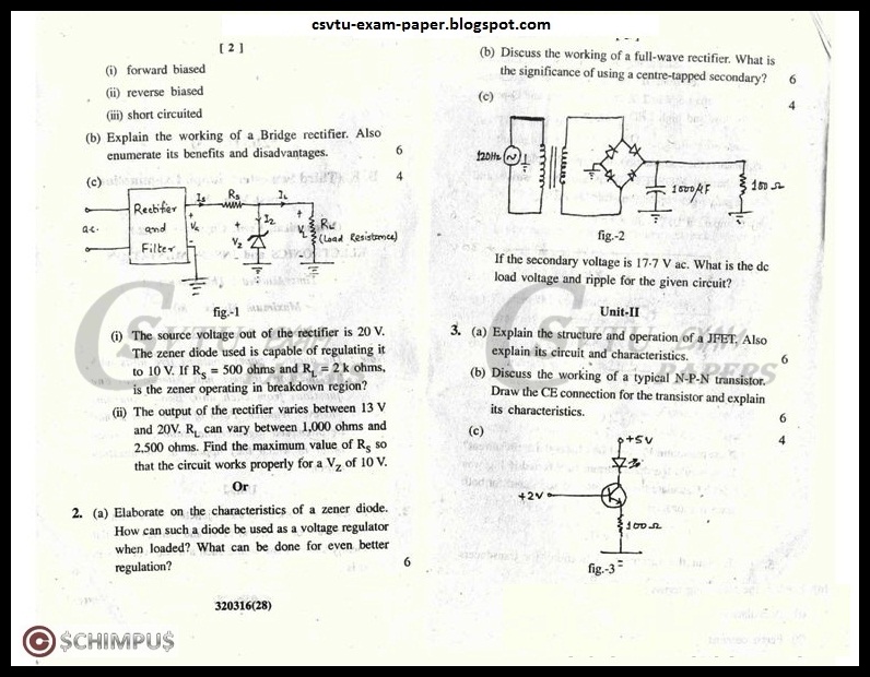 CSVTU EXAM PAPERS: CIVIL 3RD SEM ELECTRONICS & INSTRUMENTATION APR-MAY 2007