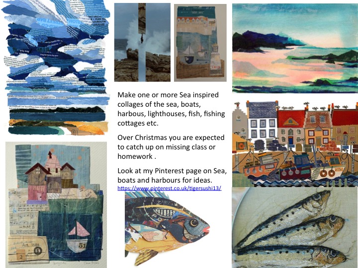 GCSE Art Blog: Y10 Christmas collage