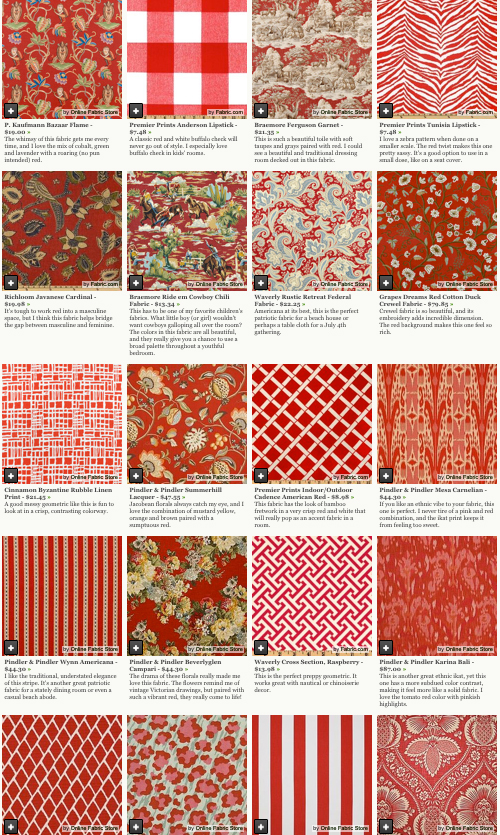 Aesthetic Oiseau: Red Fabrics