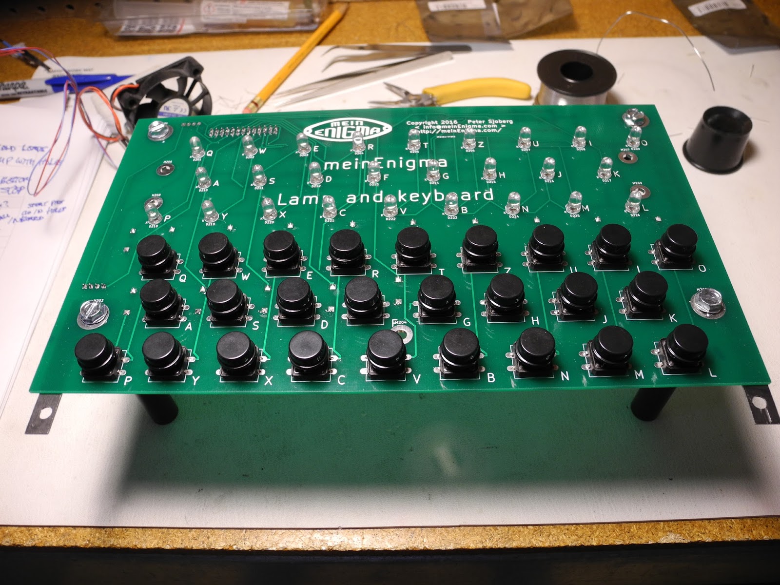 Jeff Tranter's Blog: The MeinEnigma Enigma Machine Kit - Assembly