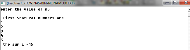 C Programs Write A Program In C To Print First N Natural Numbers And Their Sum Using Do
