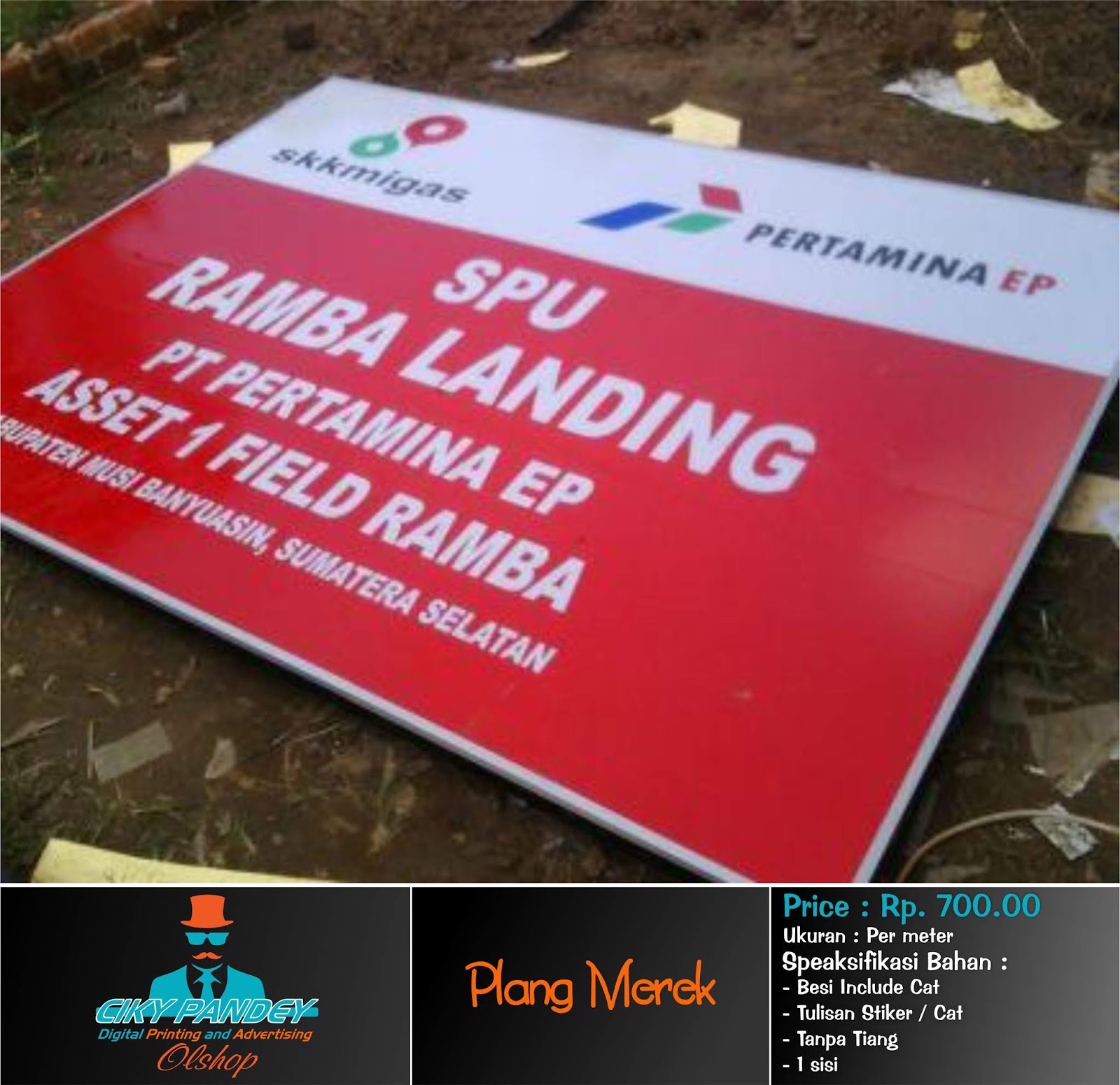 Jasa papan nama / Plang merek toko , kantor, dan usaha Palembang