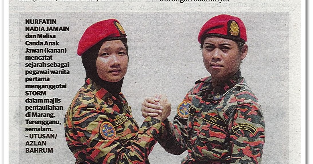 Tahniah pada dua orang anggota bomba wanita yang menganggotai pasukan ...