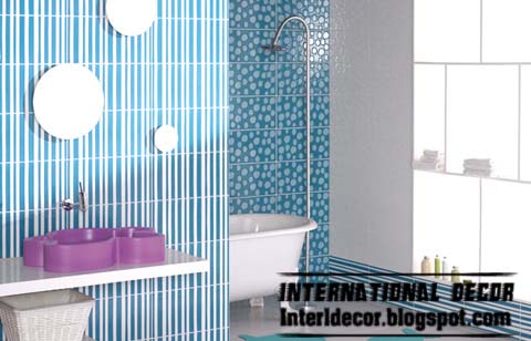 Contemporary Turquoise bathroom tile designs ideas