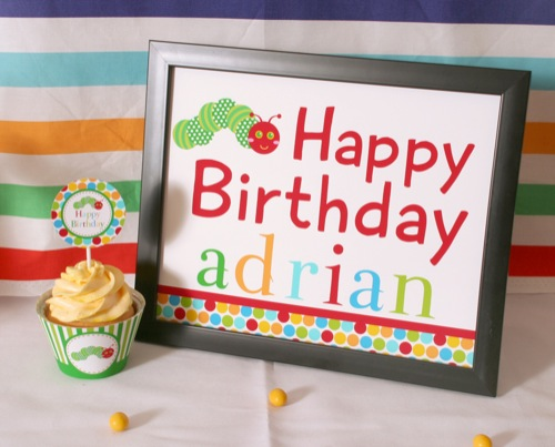Vens' Paperie: The Caterpillar Birthday Party Theme