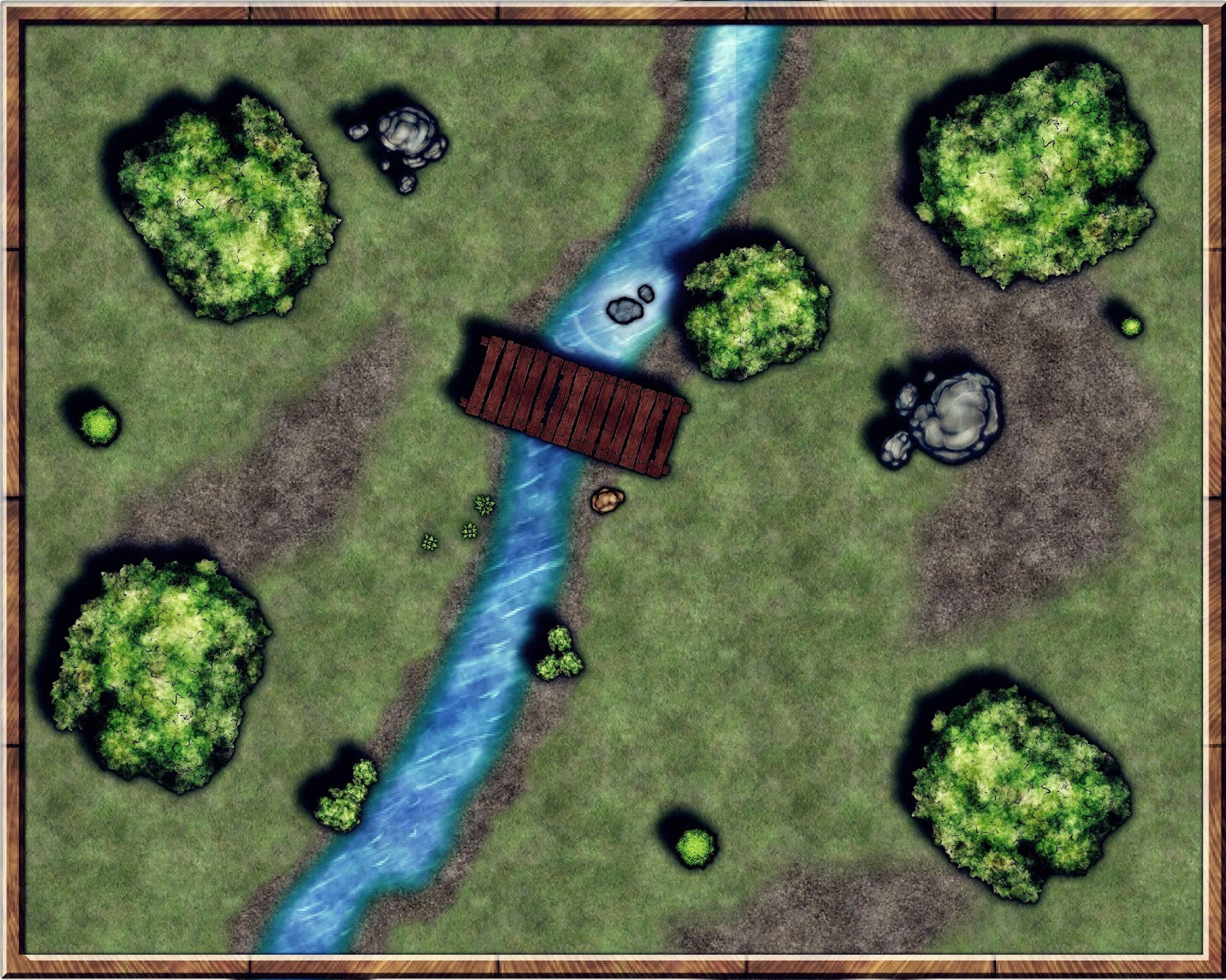 O Anão Ferreiro: Map Battle Tile - Wilderness Moonlit