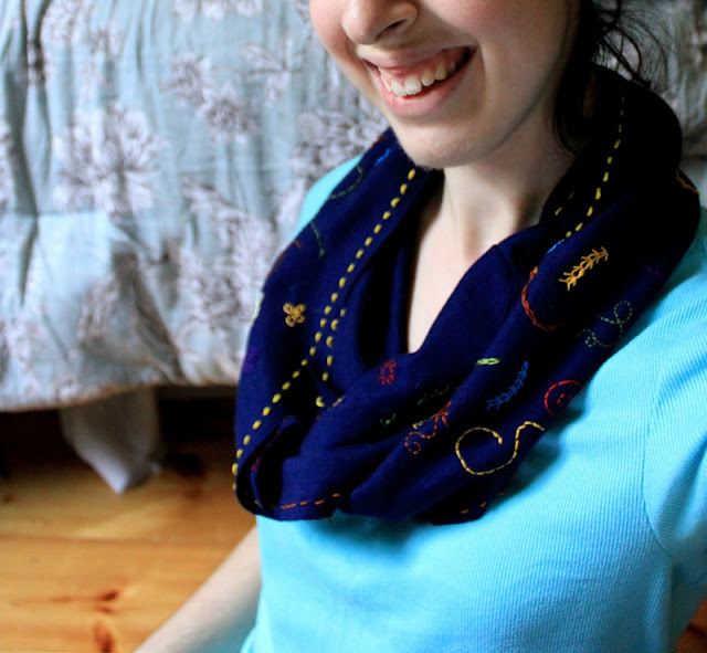 Embroidered Scarf | Melmaria Designs: Embroidered Scarf