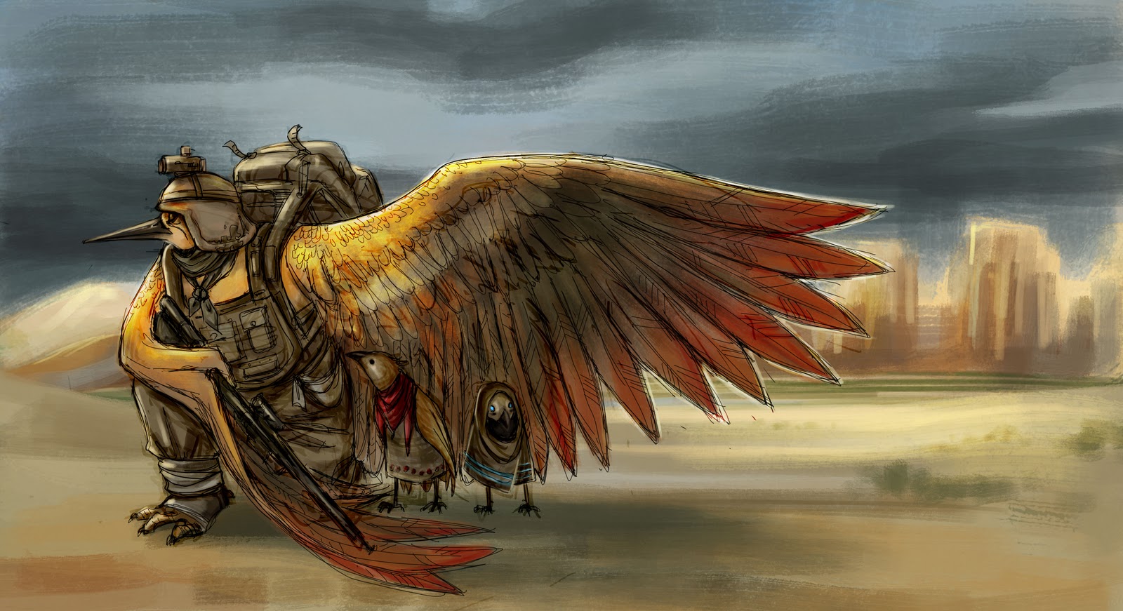 Bridgioto!: bird soldier