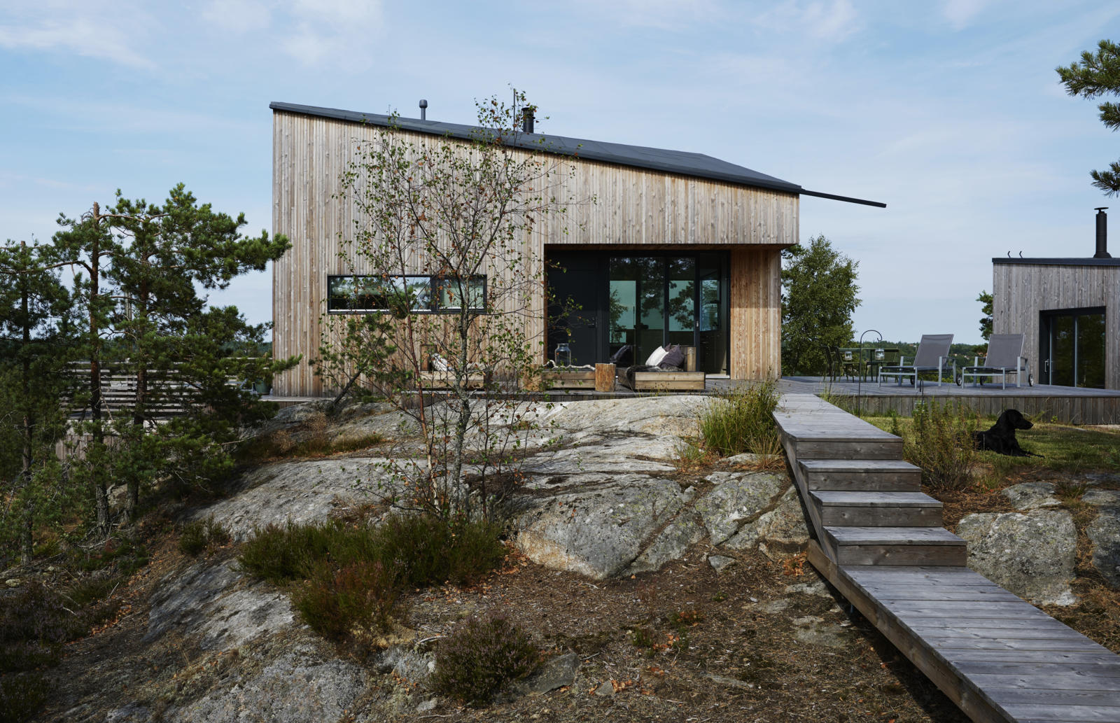 Modern wooden house in Ingarö, Sweden