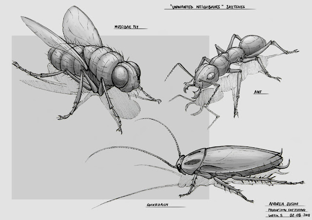 Andrea Susini works: insect sketches