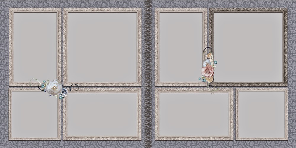 Design by Inna: Универсальная фотокнига в нежных серых тонах, макет №37