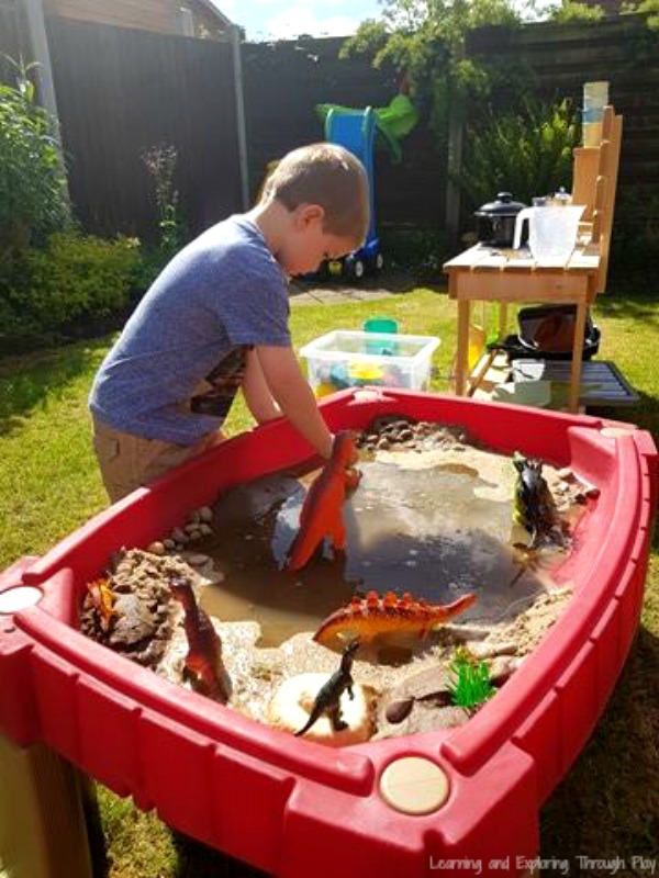 Learning and Exploring Through Play: Dinosaur Swamp Sensory Play