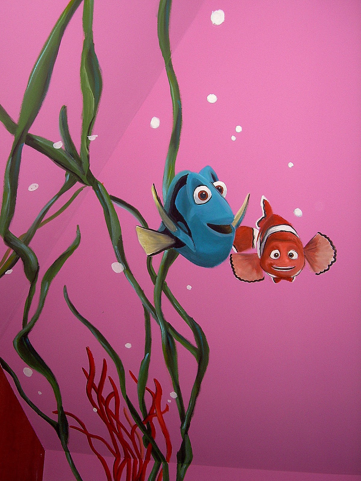 ściany jak malowane: rybki (bajka Walt Disney "Gdzie jest Nemo?")