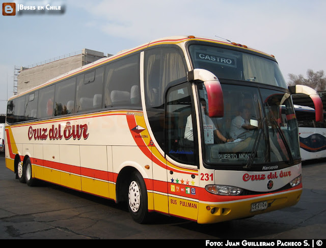 Buses en Chile | Juan Guillermo Pacheco S.: Cruz del Sur | N° 231.-