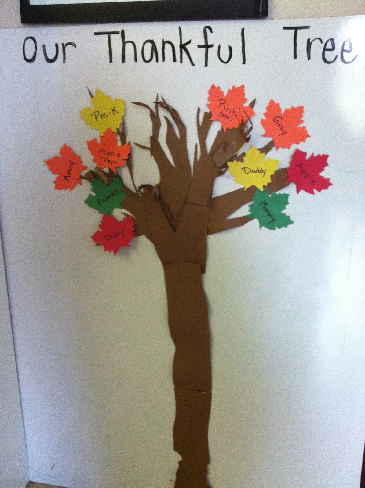 Handmade by CJ: Our Thankful Tree