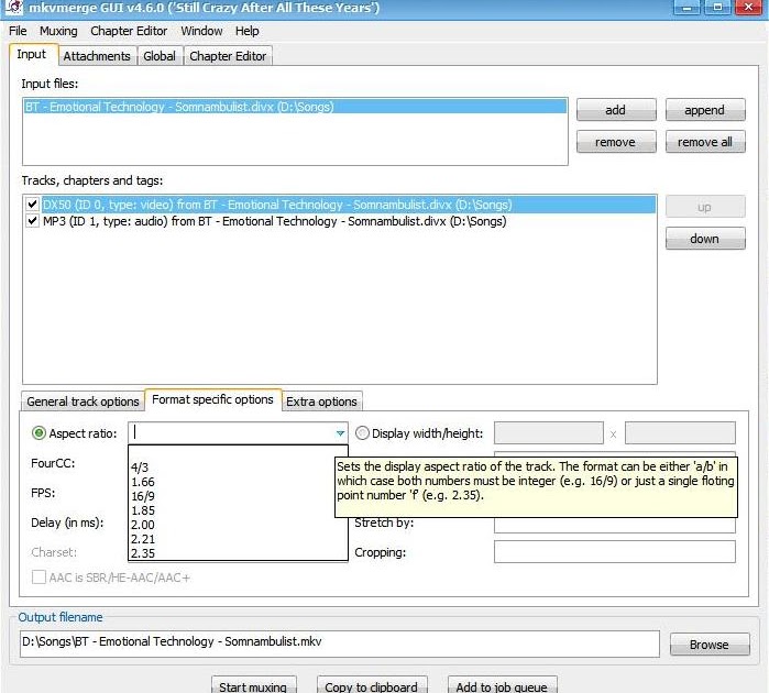 MKVToolnix, Put Any Multimedia Container Into the Matroska Format ...