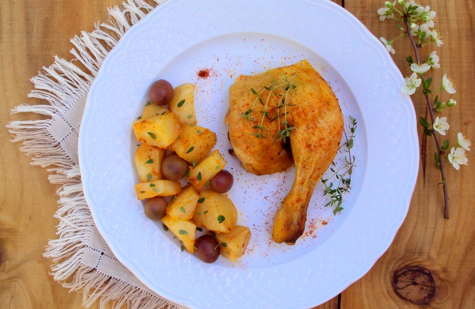 Nárwen's Cuisine - Sabores do Mundo : Frango Assado com Batatas à Padeiro