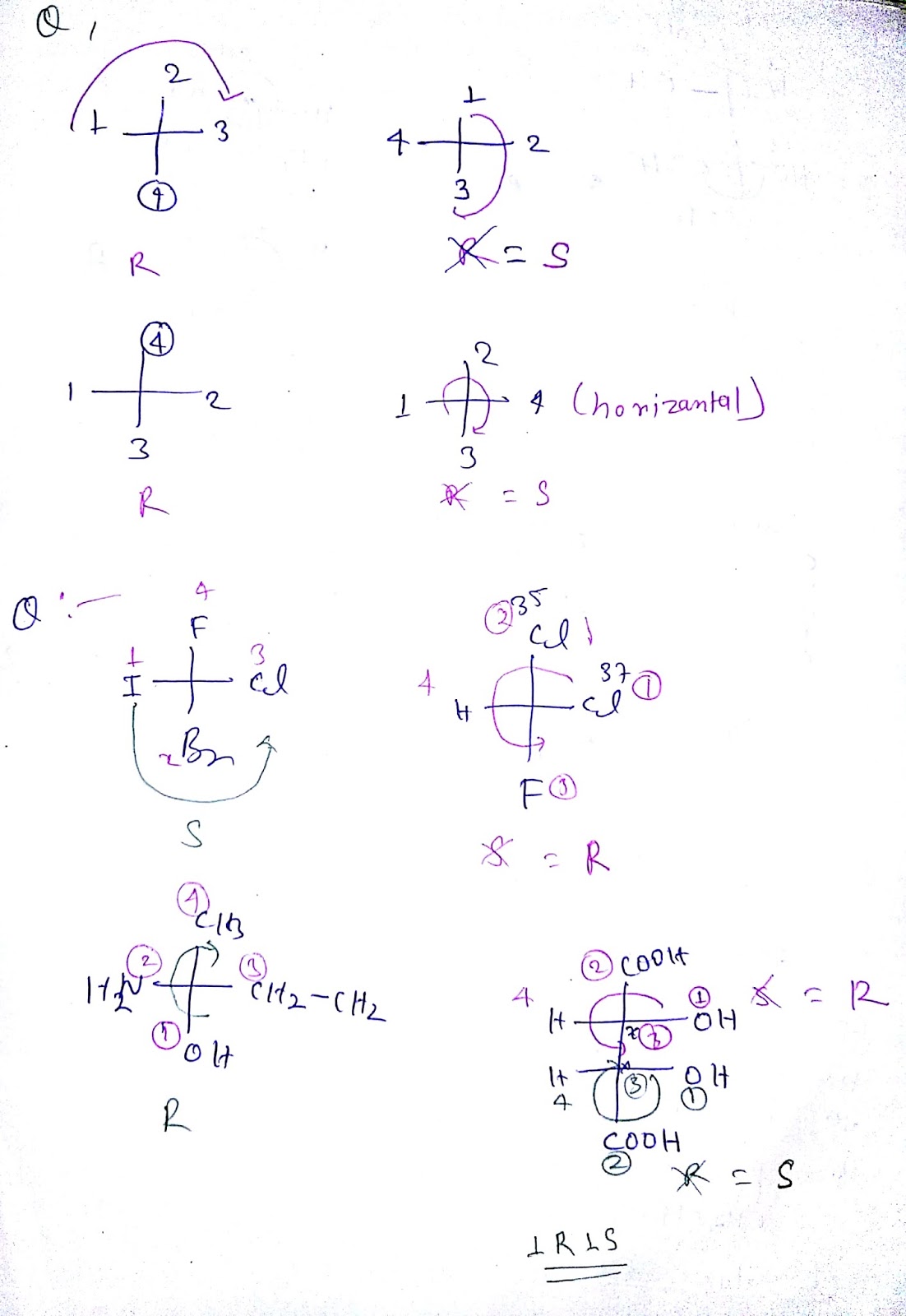 R-S Configuration and Configurational Isomers