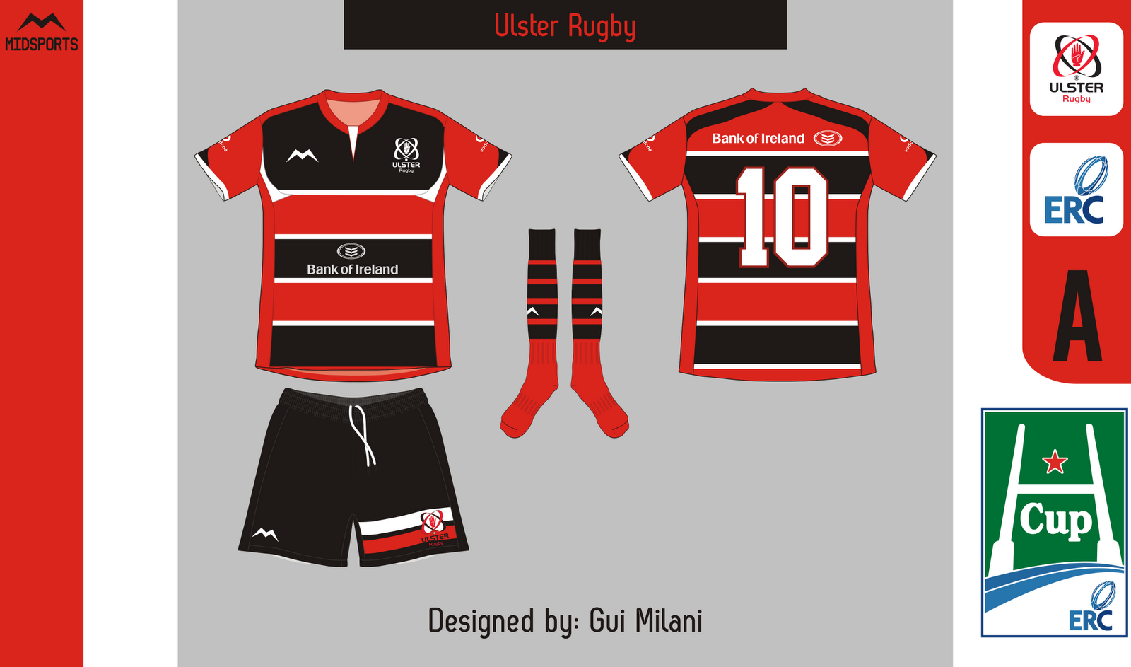 Midsports Design by Gui Milani: Ulster Rugby