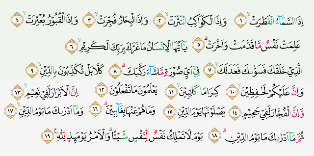 Tajwid Surat Al Infitar | Doa Selamat