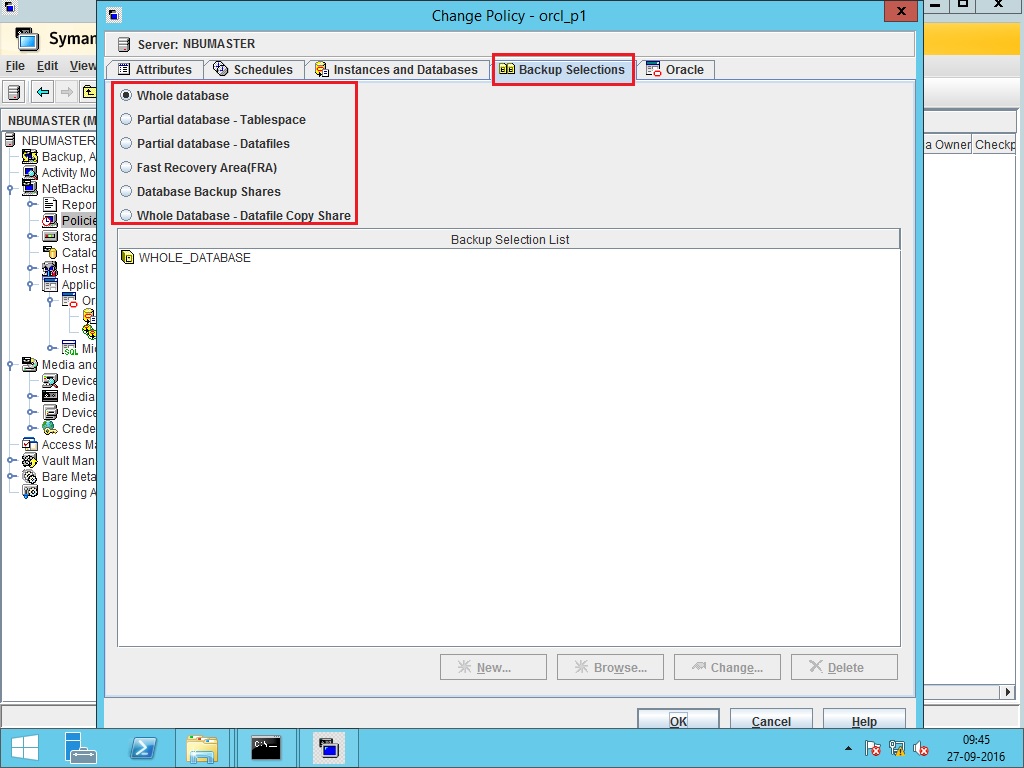Remote Infrastructure Management Netbackup 7 7 2 Oracle Backup Configuration