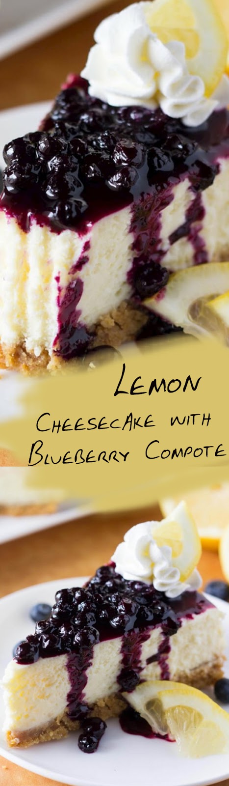 Lemon Cheesecake with Blueberry Compote - Smart Cooking