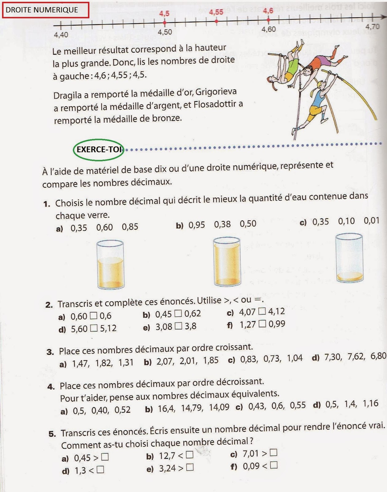 Apprenons ensemble: LES NOMBRES DECIMAUX