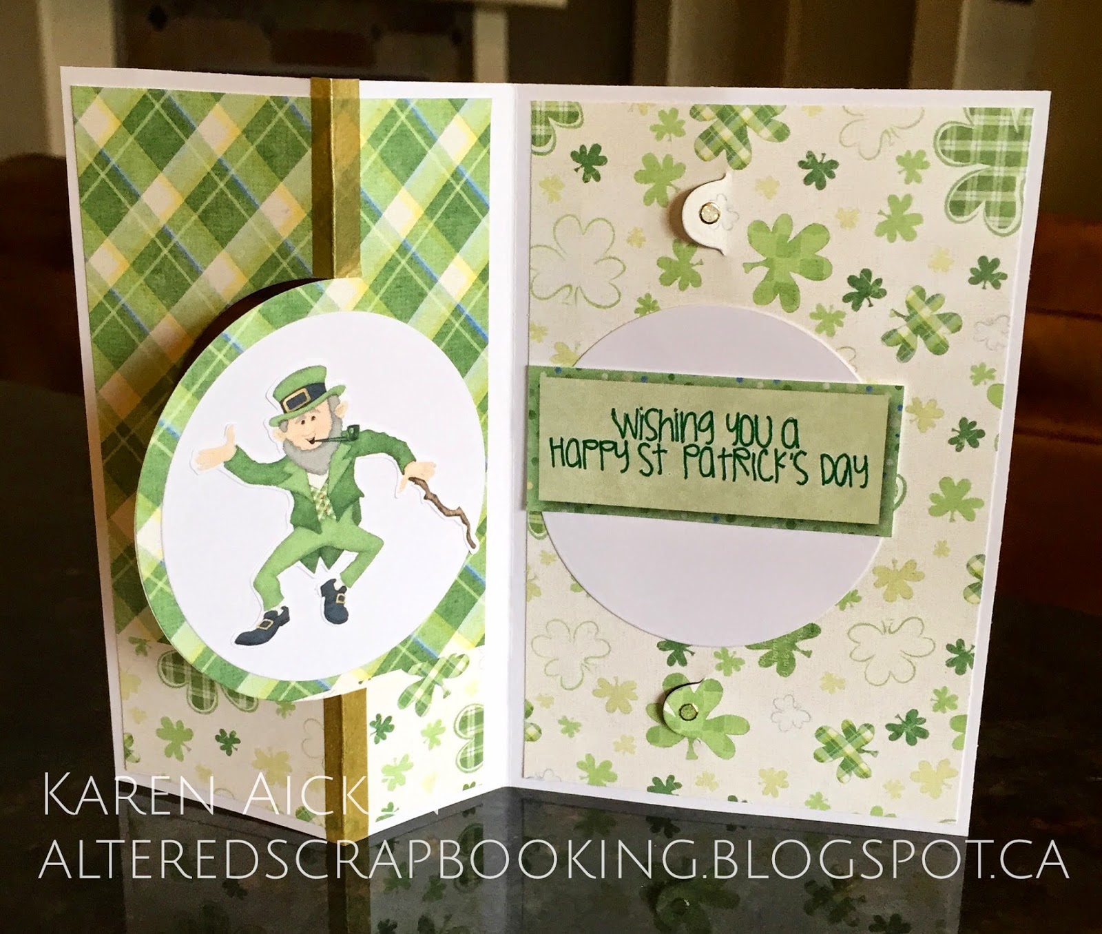 Altered Scrapbooking: Shamrock Pull Card