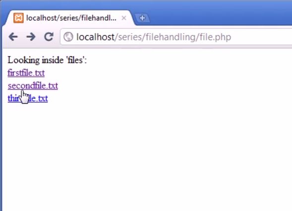 ExtraTutorials: File Handling Listing files in php