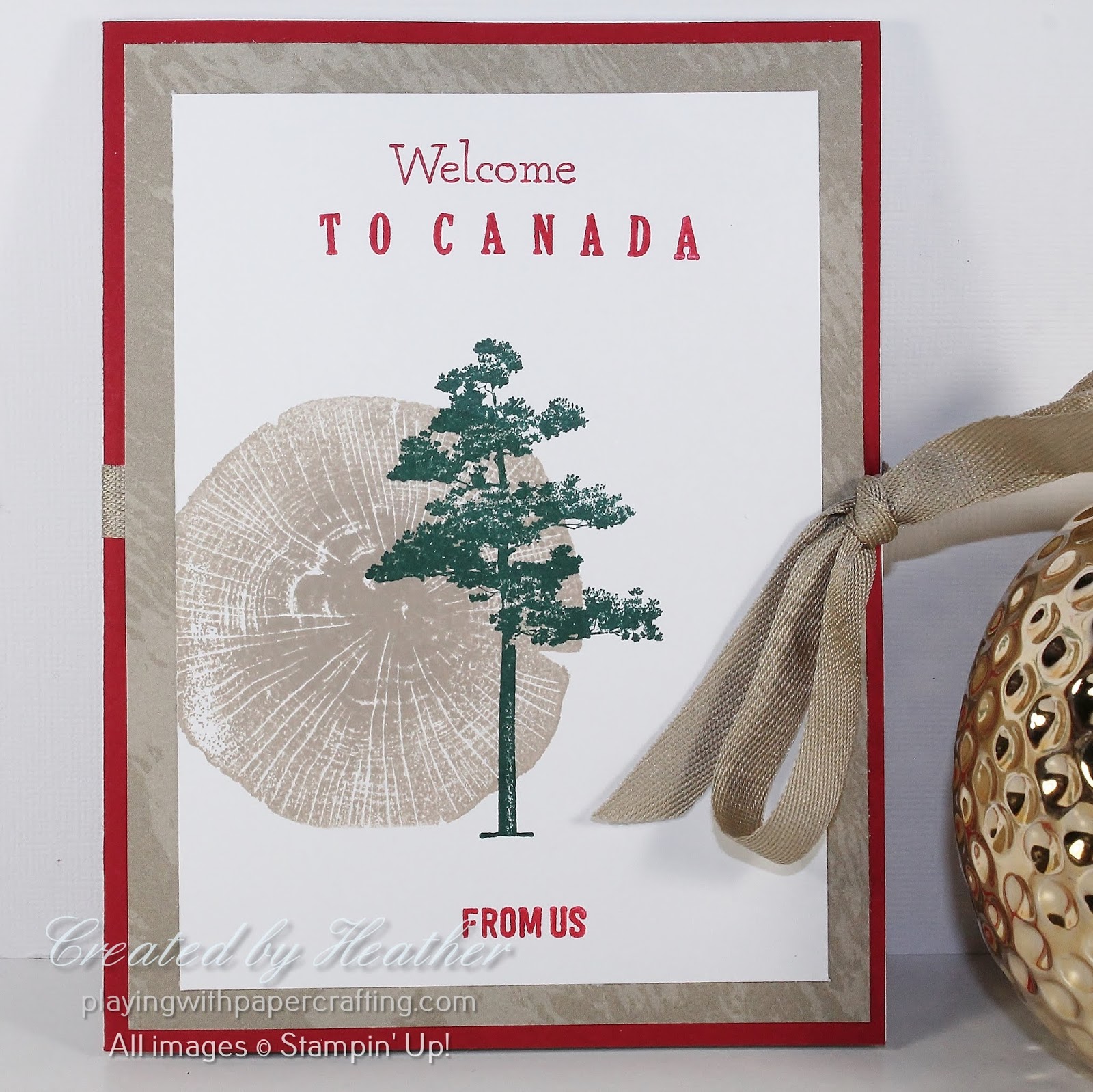Playing with Papercrafting: Welcome to Canada Envelope Card